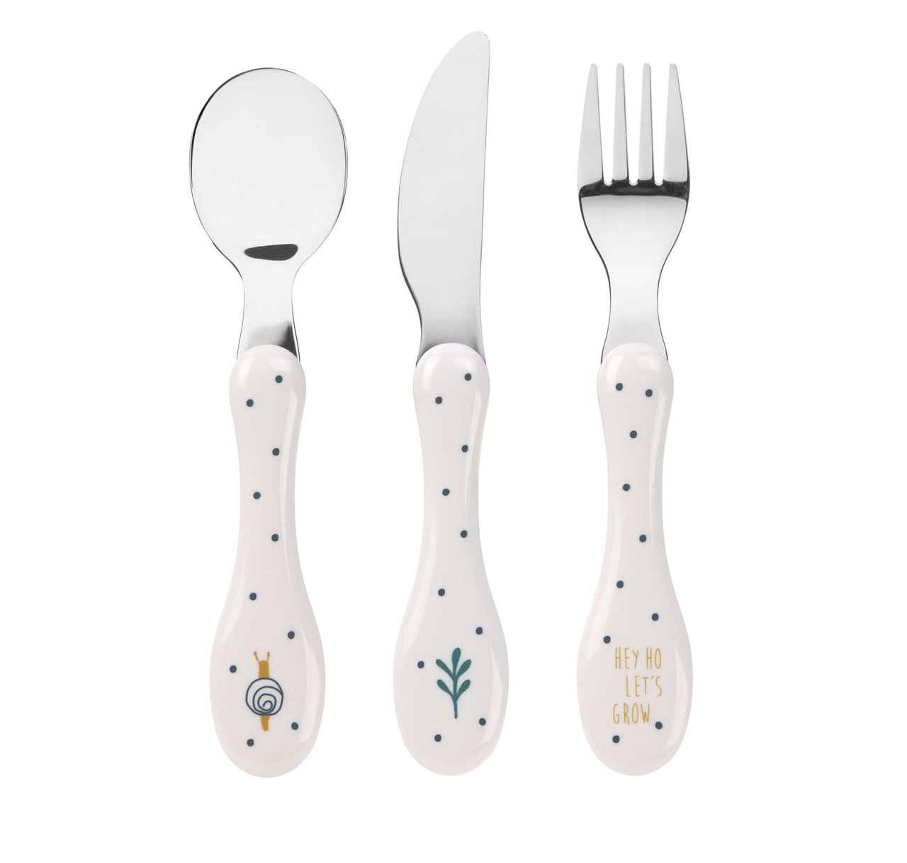 Children's cutlery set – knife, spoon, and fork | ages 1+ | LÄSSIG
