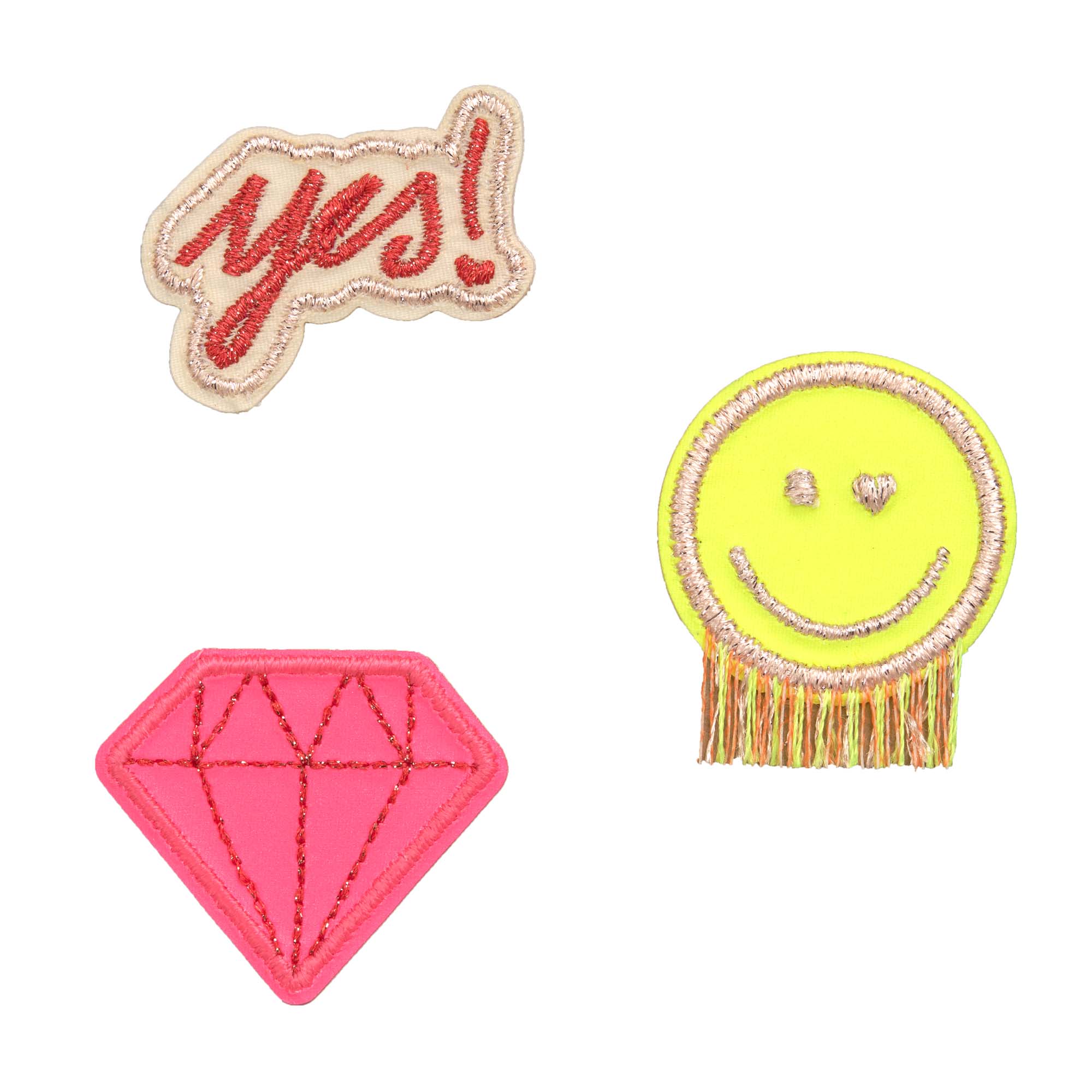 Textil-Sticker (3 Stk) - BOLD Match, Joy Schwarz | Lässig