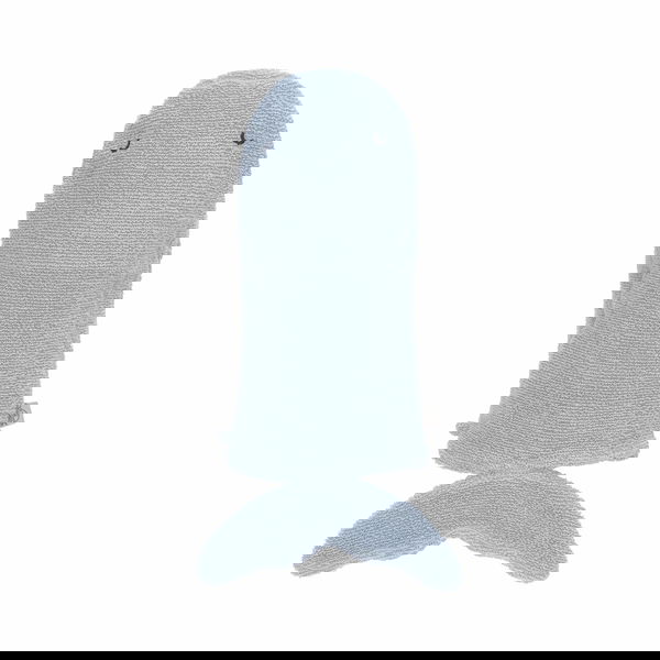 Spiel-Waschhandschuh GOTS, Wal Blau | Lässig