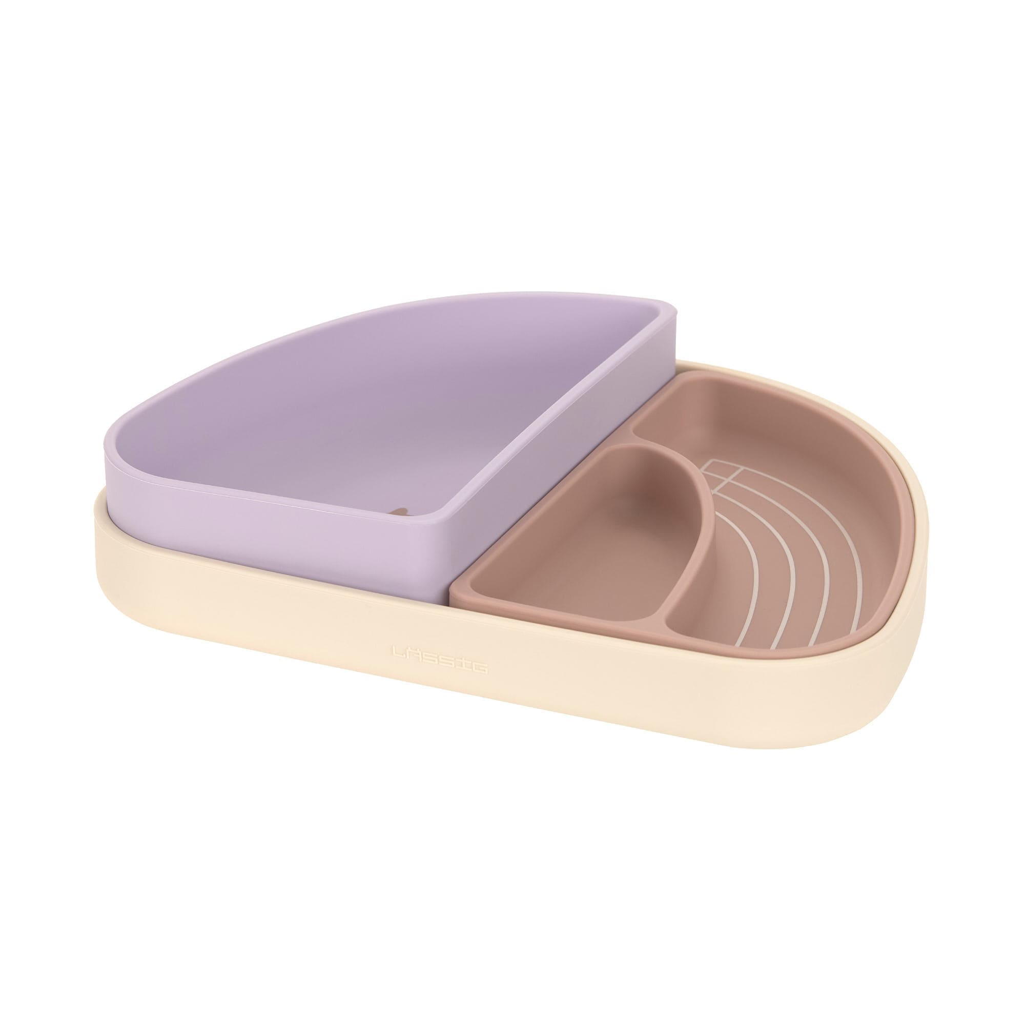 Silicone Section Dish Set (3 pcs) - Tiny Team, Cat | Lässig