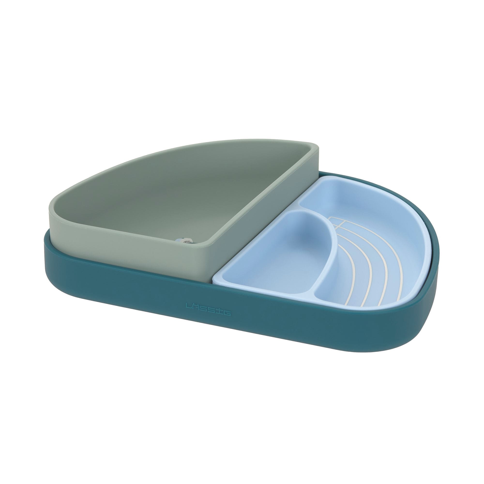 Silicone Section Dish Set (3 pcs) - Tiny Team, Cat | Lässig
