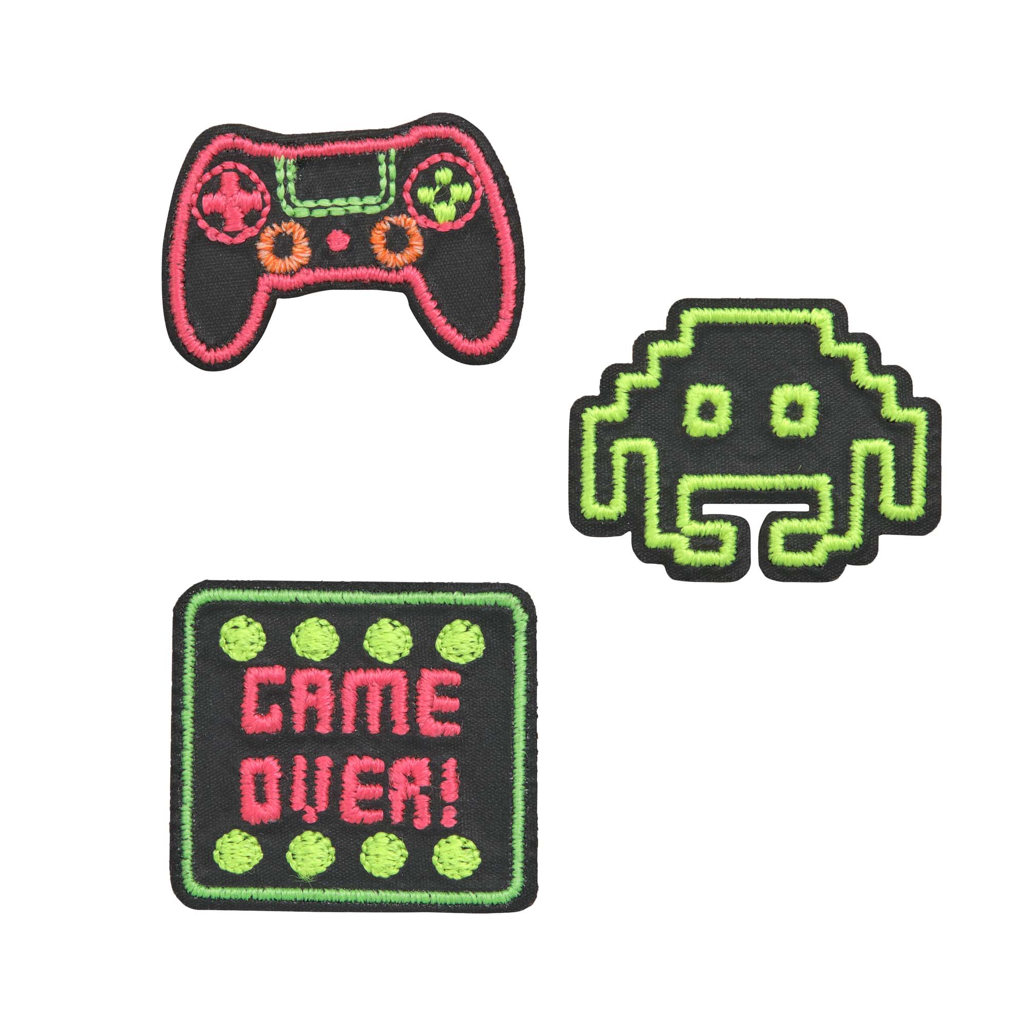 Textil-Sticker (3 Stk) - BOLD Match, Joy Schwarz | Lässig