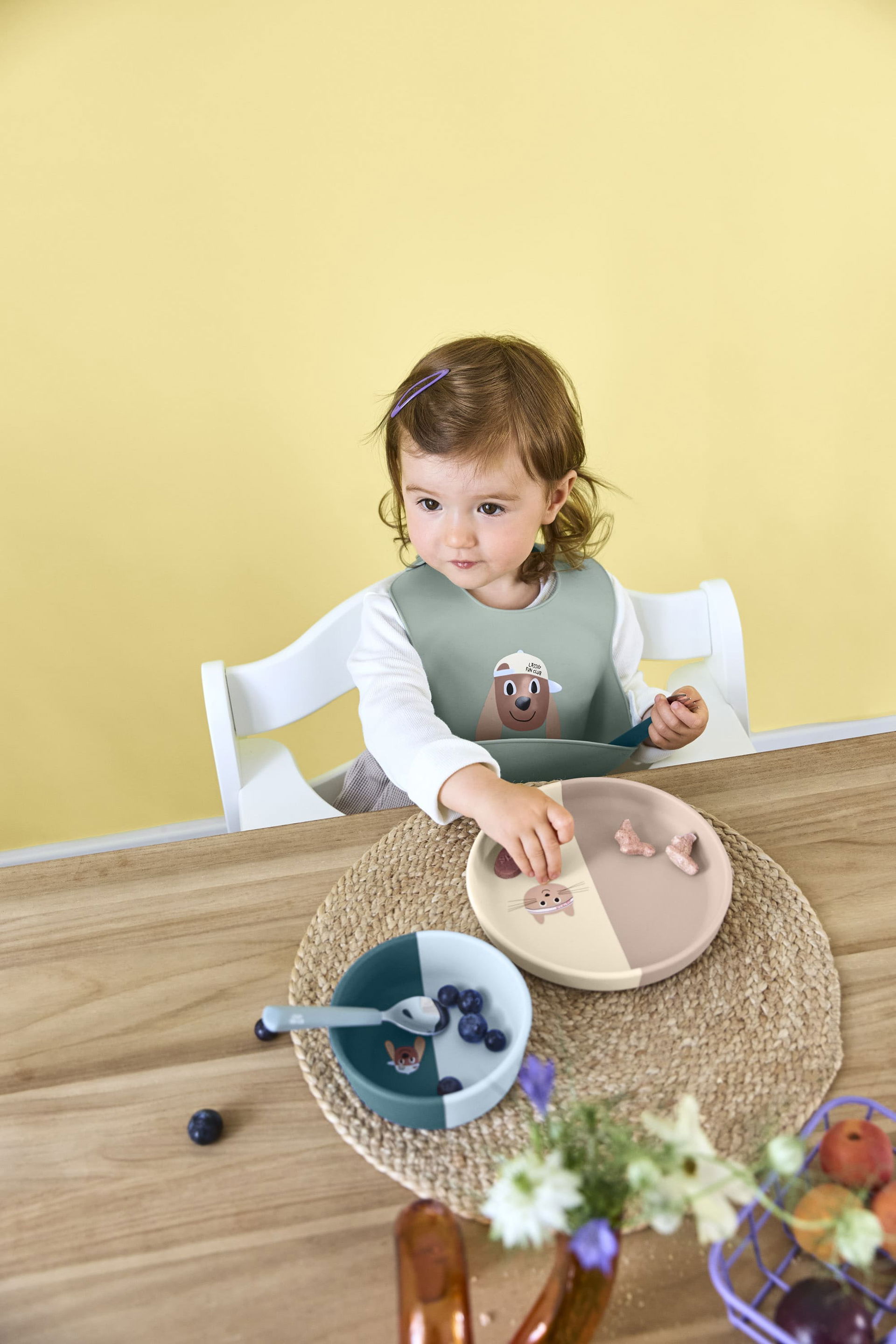 Mulltuch 120 x 120 cm - Tiny Team, Beige | Lässig