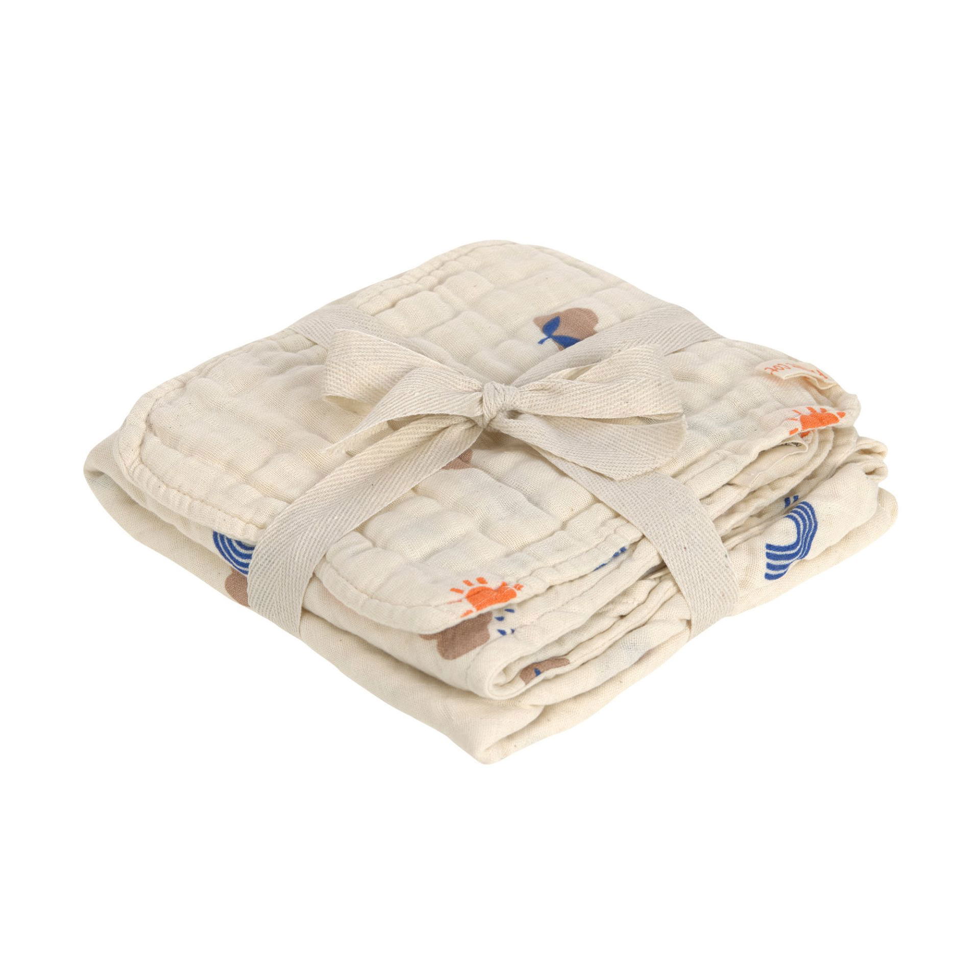 Muslin Set (Hooded Towel + Wash Glove) - Nature, Beige