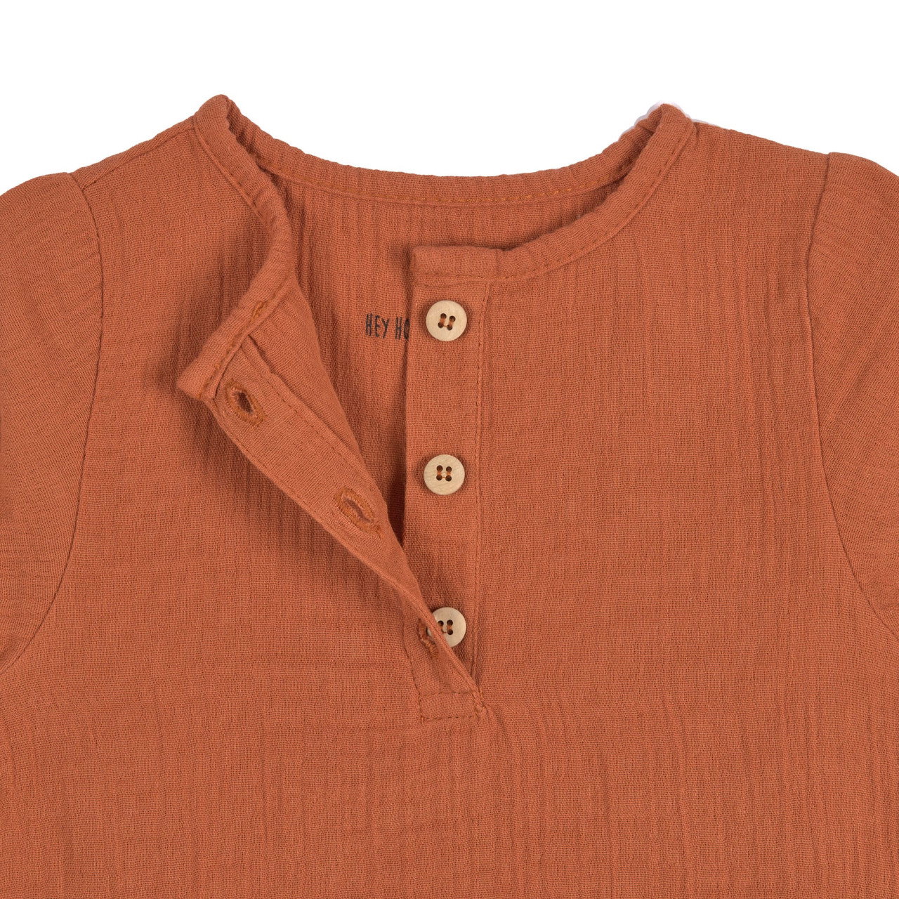 Muslin Long Sleeve Shirt GOTS - Rust | Lässig