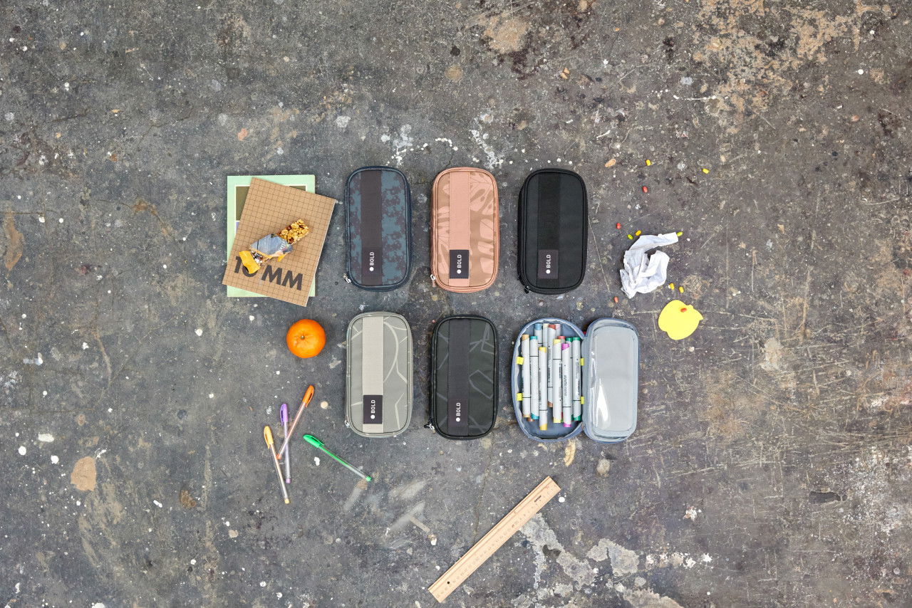 Schlampermäppchen - BOLD Spots, Blau | Lässig