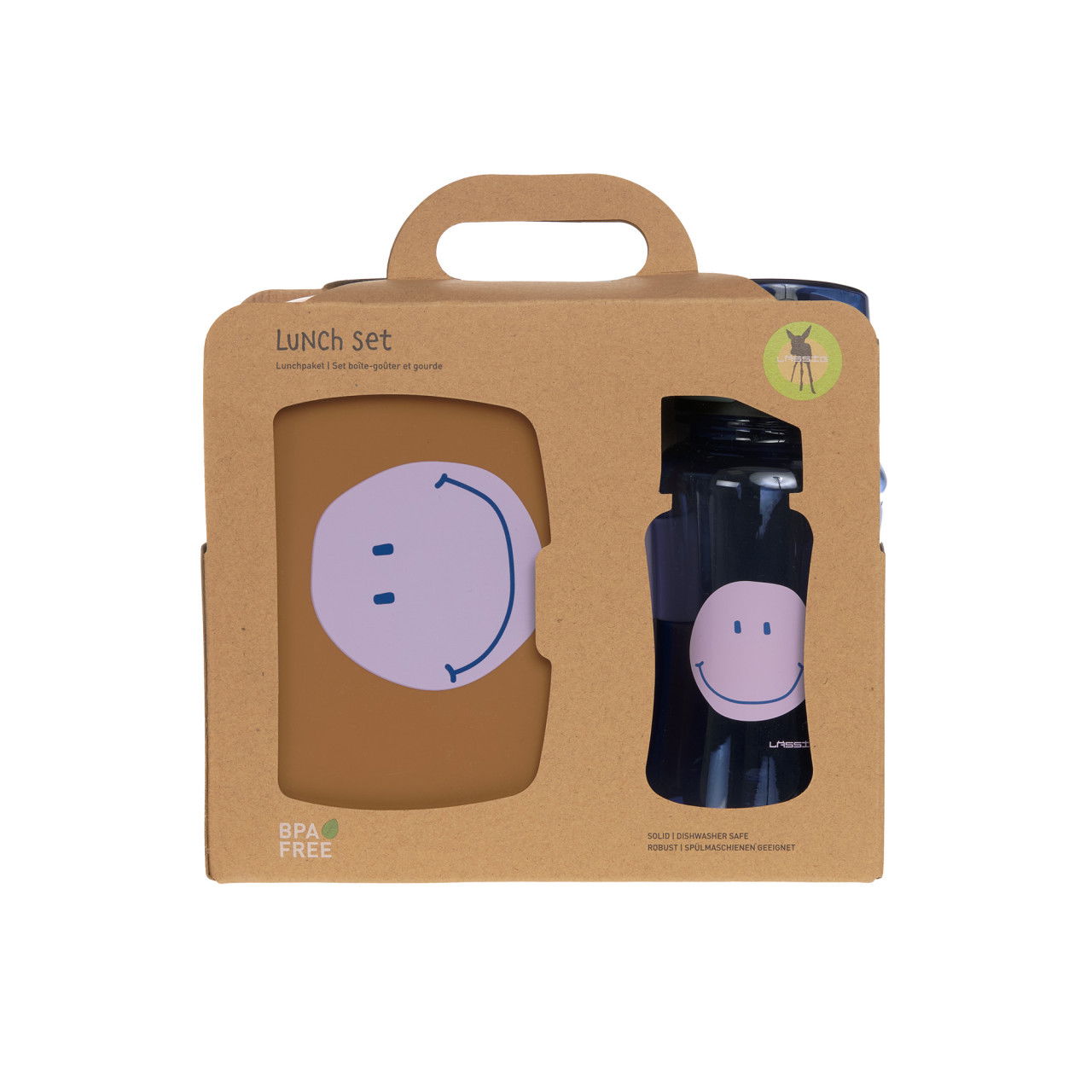Lunch Set (Lunchbox & Drinking Bottle) - Little Gang, Smile caramel ...