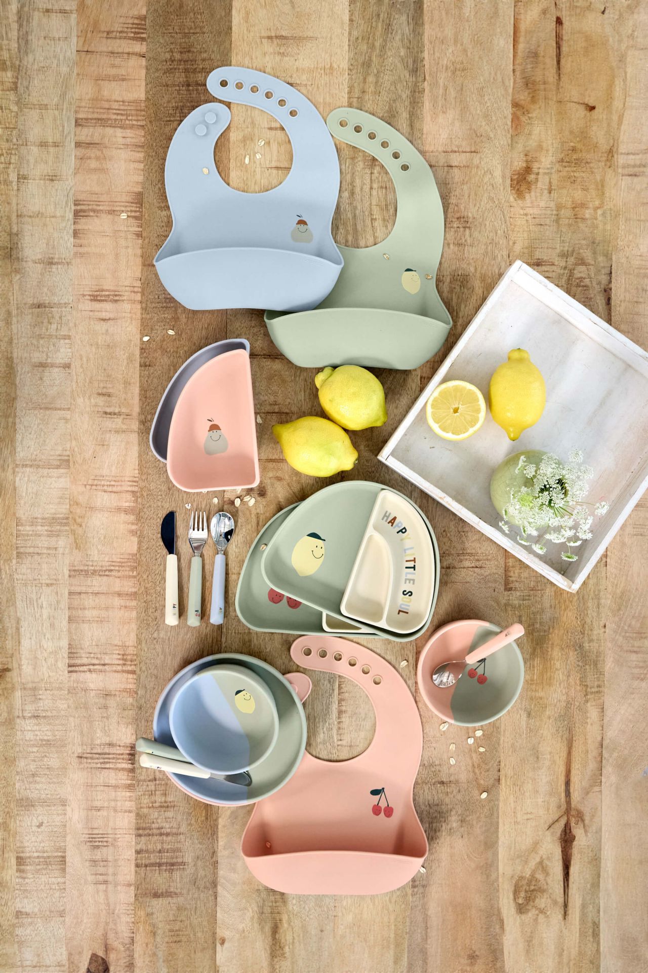 Silicone Plate - Happy Fruits, Lemon | Lässig